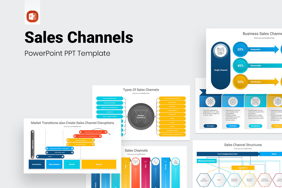 Sales Channels PowerPoint Presentation Template | Nulivo Market