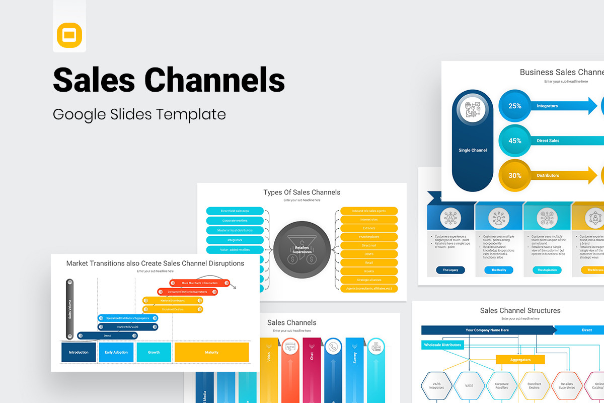 Sales Channels Google Slides Presentation Template | Nulivo Market