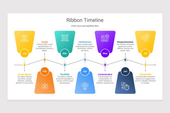 Ribbon Timeline PowerPoint Presentation Template | Nulivo Market