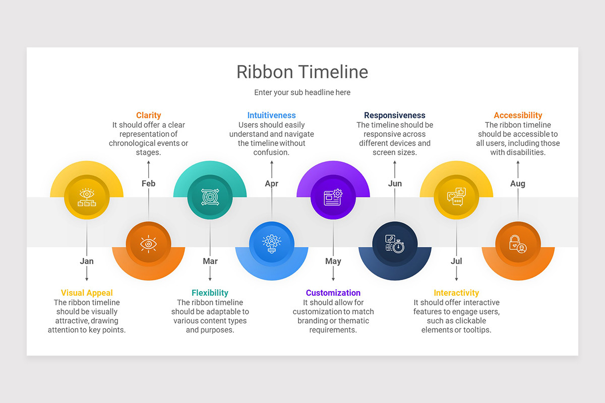 Ribbon Timeline Keynote Presentation Template | Nulivo Market