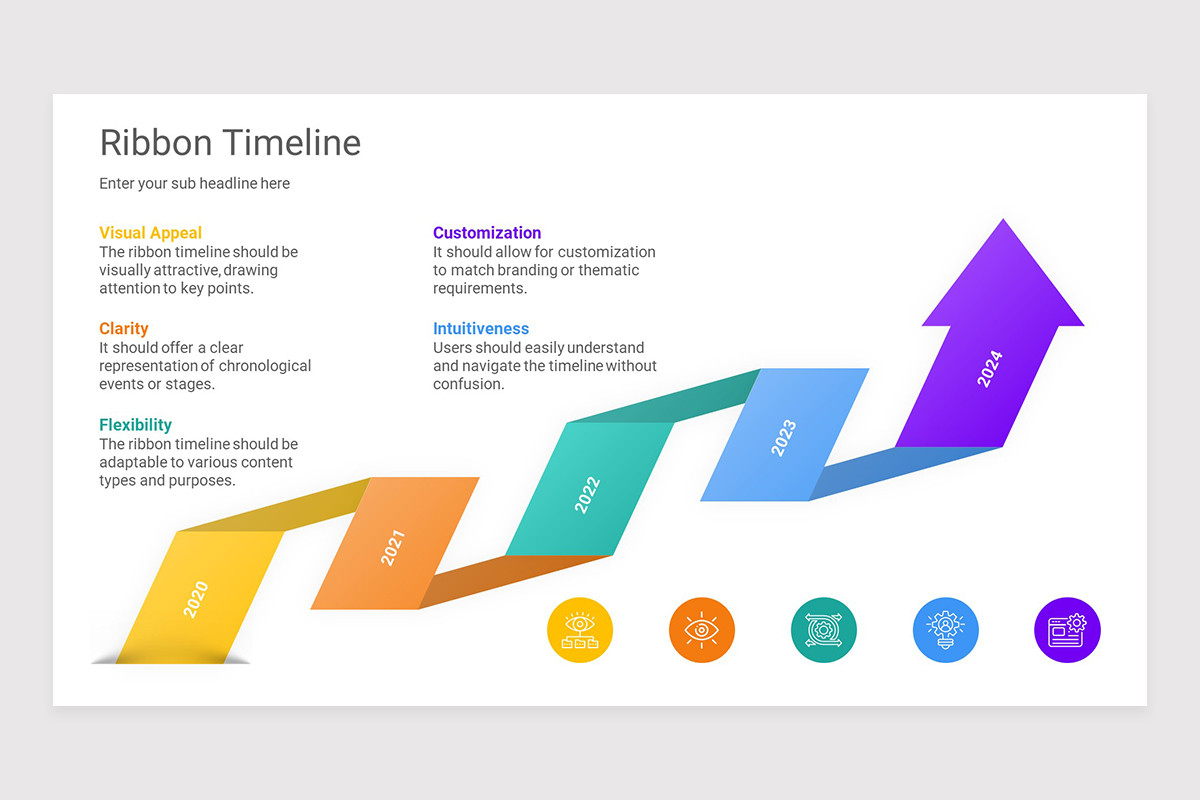 Ribbon Timeline Keynote Presentation Template | Nulivo Market
