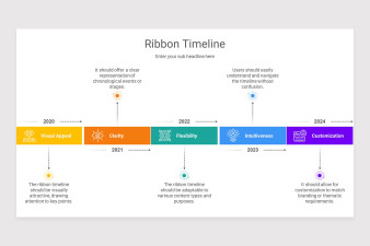 Ribbon Timeline Keynote Presentation Template | Nulivo Market