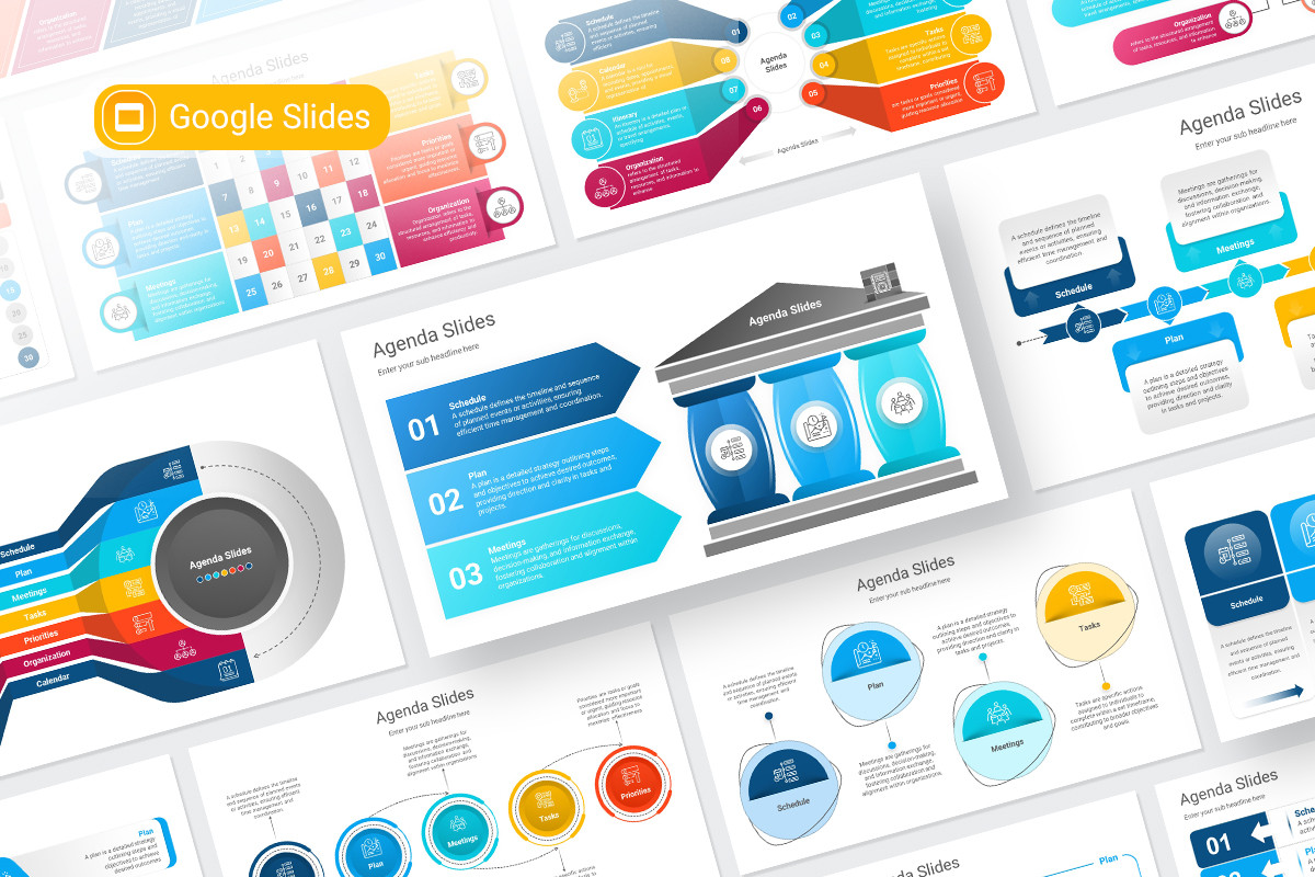 Agenda Bundle Google Slides Presentation Template | Nulivo Market