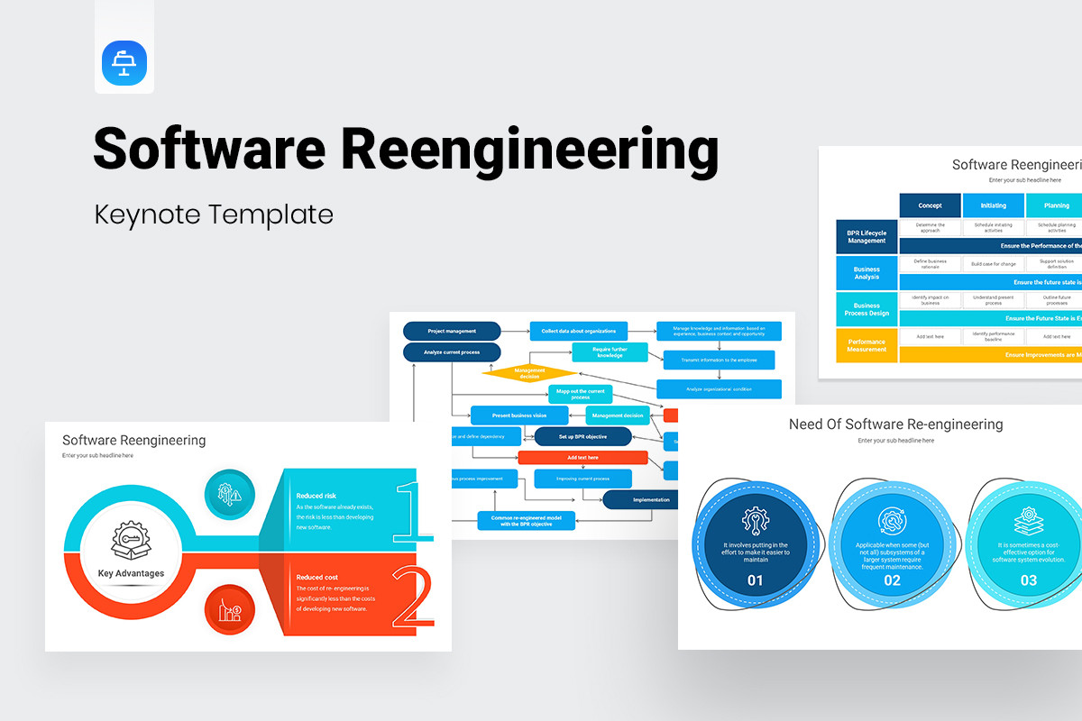 Software Reengineering Keynote Presentation Template | Nulivo Market