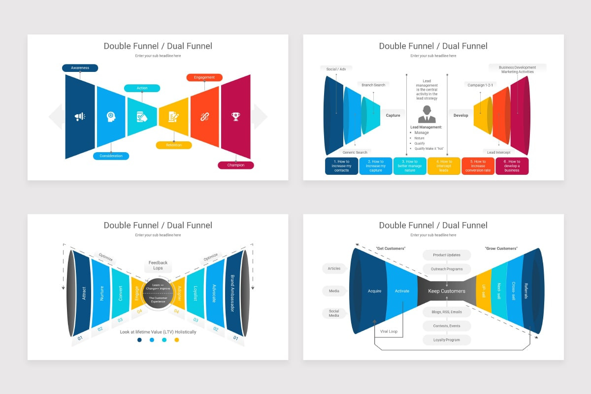 Funnel Models Pack Google Slides Template | Nulivo Market