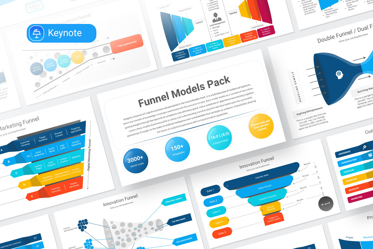 Funnel Models Pack Keynote Template | Nulivo Market