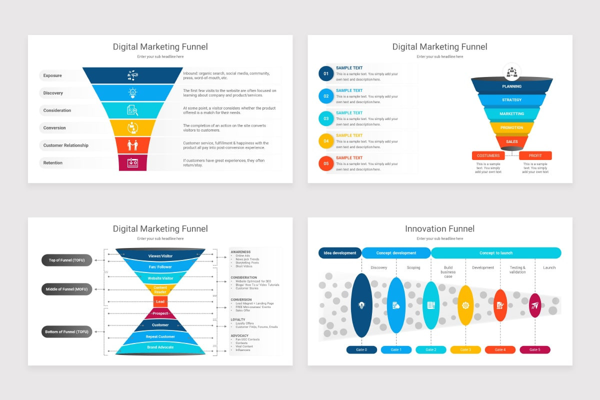 Funnel Models Pack Keynote Template | Nulivo Market