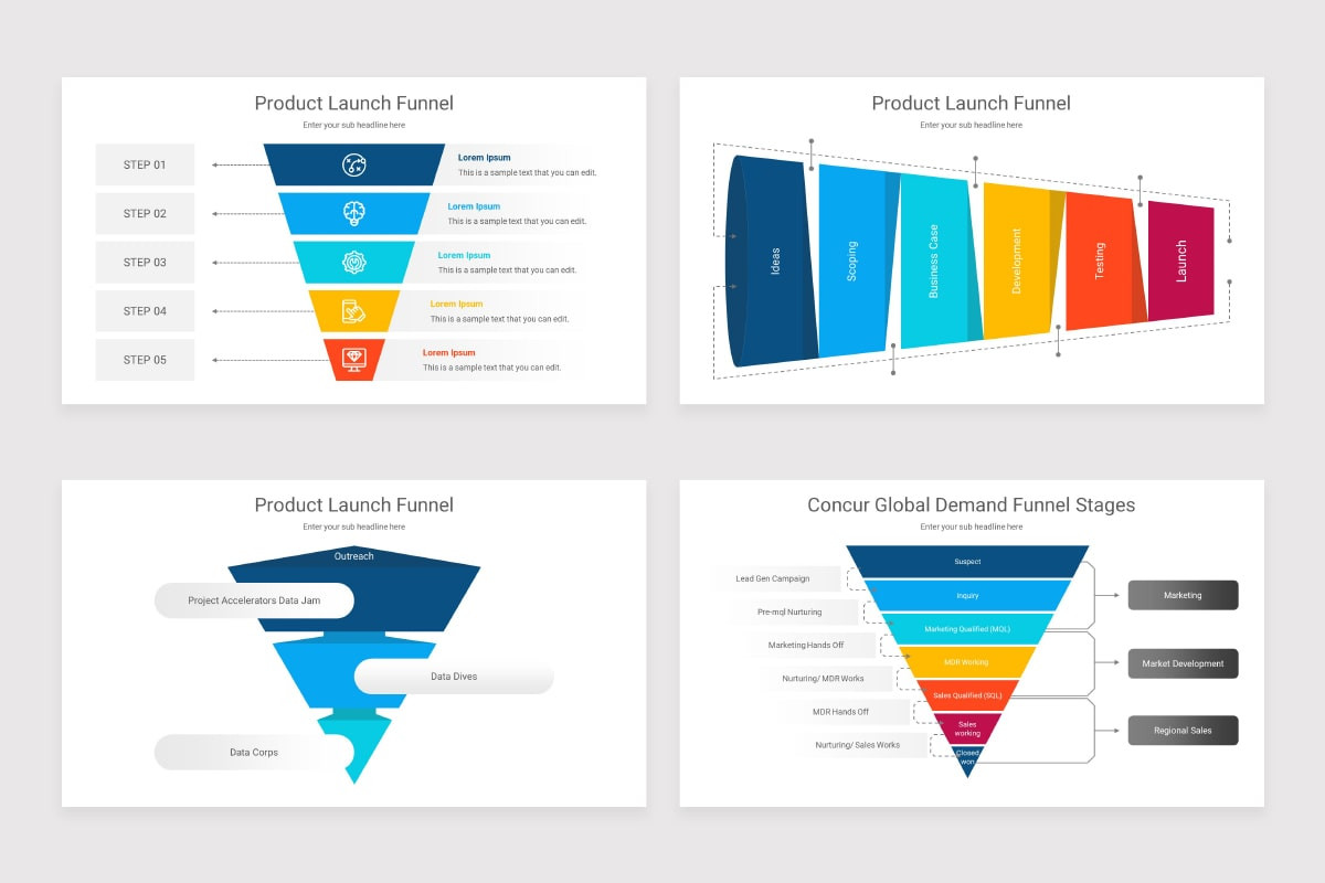 Funnel Models Pack Keynote Template | Nulivo Market