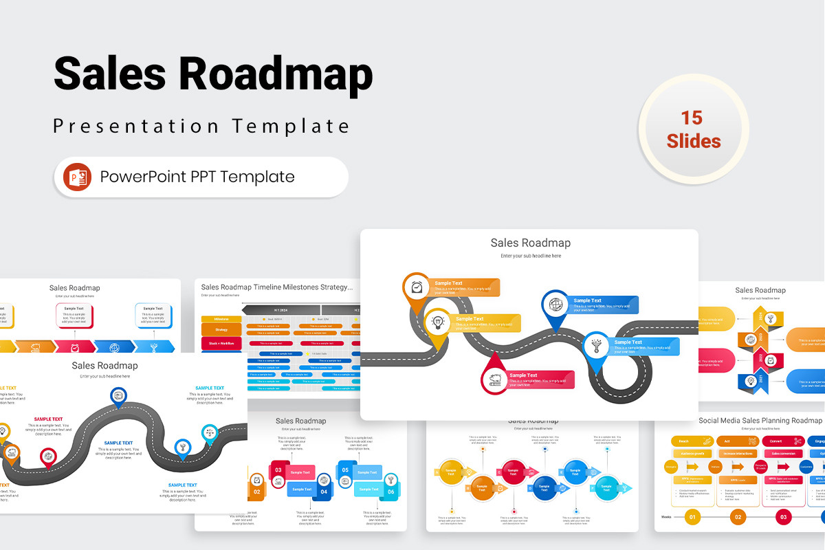 Sales Roadmap PowerPoint Presentation Template | Nulivo Market
