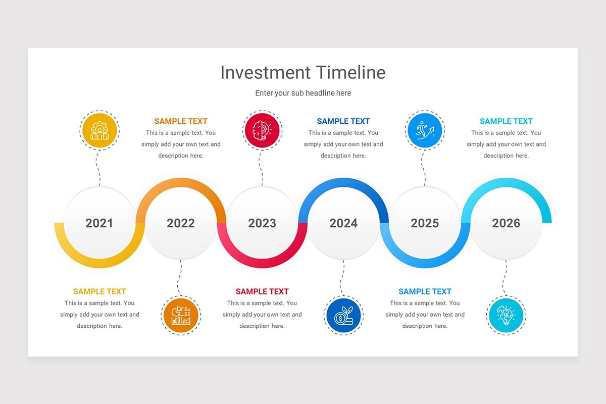 Investment Timeline PowerPoint Presentation Template | Nulivo Market