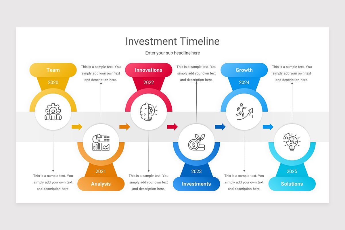 Investment Timeline PowerPoint Presentation Template | Nulivo Market