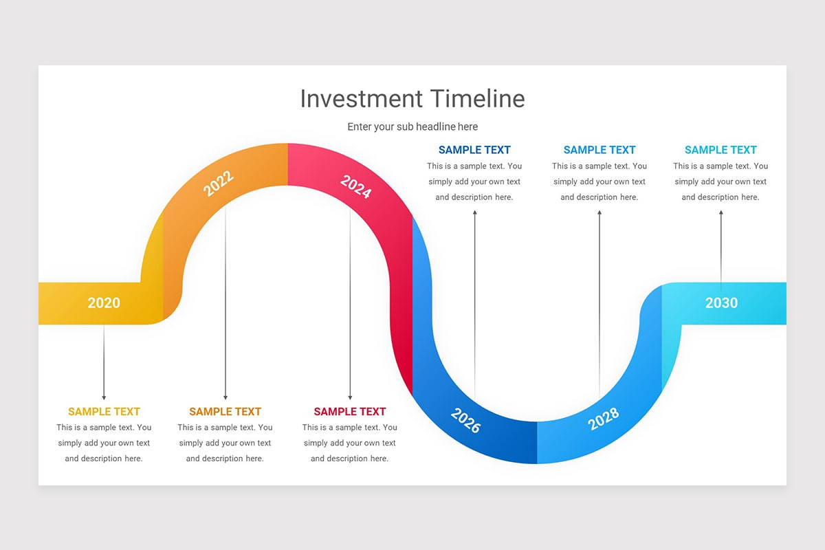 Investment Timeline PowerPoint Presentation Template | Nulivo Market