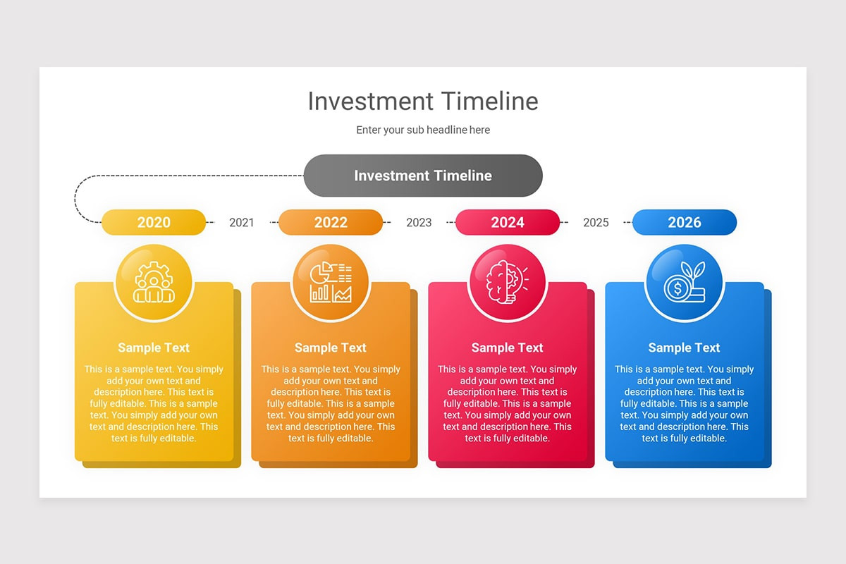 Investment Timeline Keynote Presentation Template | Nulivo Market
