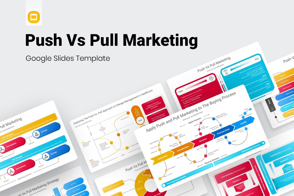 Push Vs Pull Marketing Google Slides Presentation Template | Nulivo Market