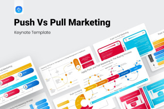 Push Vs Pull Marketing Keynote Presentation Template | Nulivo Market