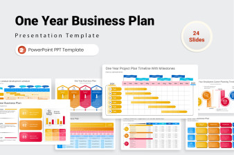 One Year Business Plan PowerPoint Presentation Template | Nulivo Market