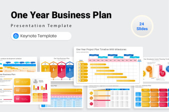 One Year Business Plan Keynote Presentation Template | Nulivo Market