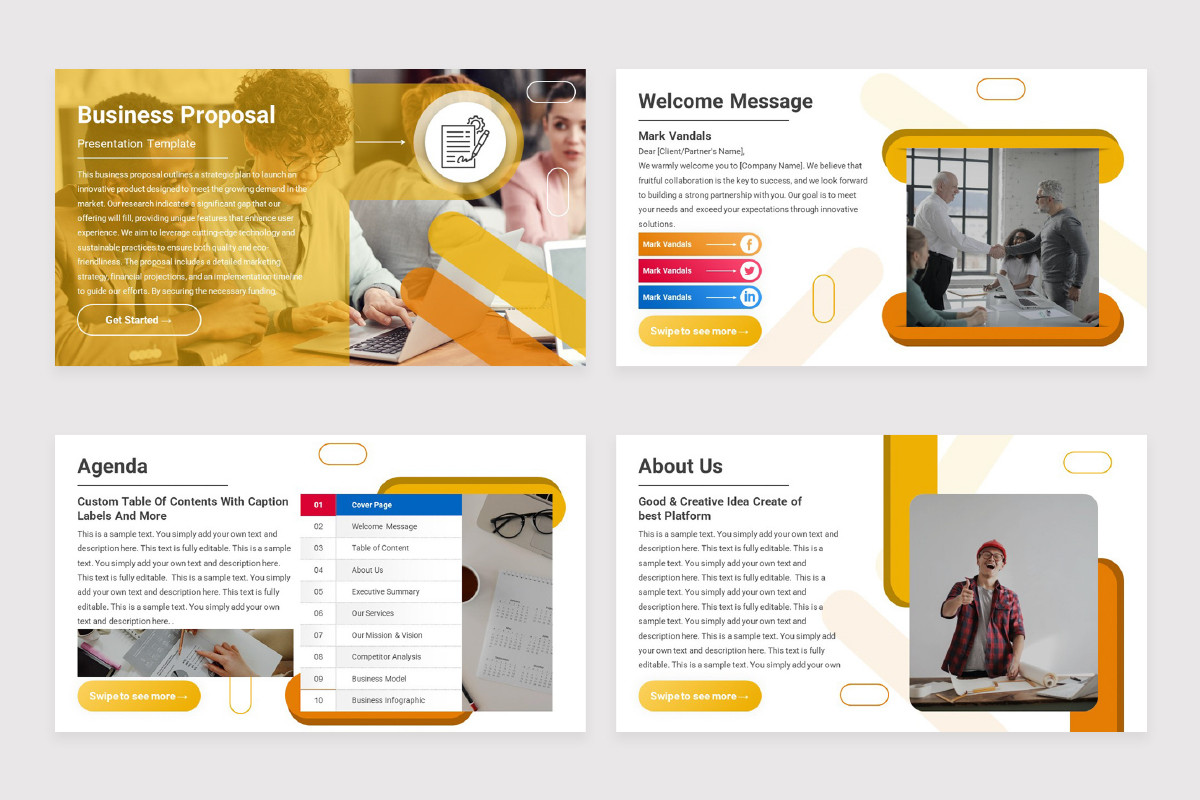 Business Proposal PowerPoint Infographics Template | Nulivo Market