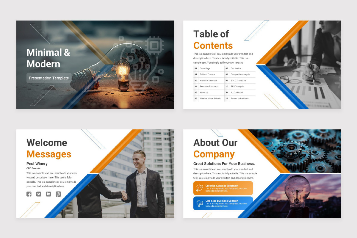 Minimal & Modern PowerPoint Presentation Template | Nulivo Market