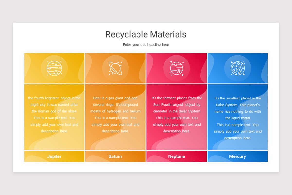 Recyclable Materials PowerPoint Presentation Template | Nulivo Market