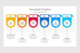 Horizontal Timeline PowerPoint Presentation Template | Nulivo Market