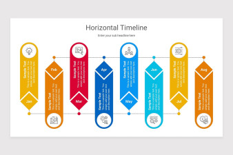 Horizontal Timeline PowerPoint Presentation Template | Nulivo Market