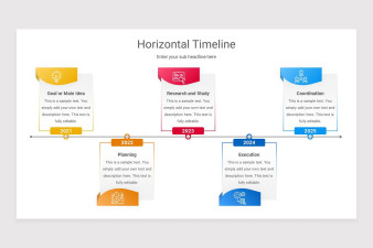 Horizontal Timeline PowerPoint Presentation Template | Nulivo Market
