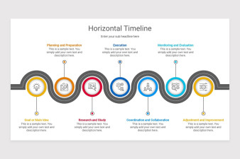 Horizontal Timeline PowerPoint Presentation Template | Nulivo Market