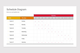 Schedule Diagram PowerPoint Presentation Template | Nulivo Market