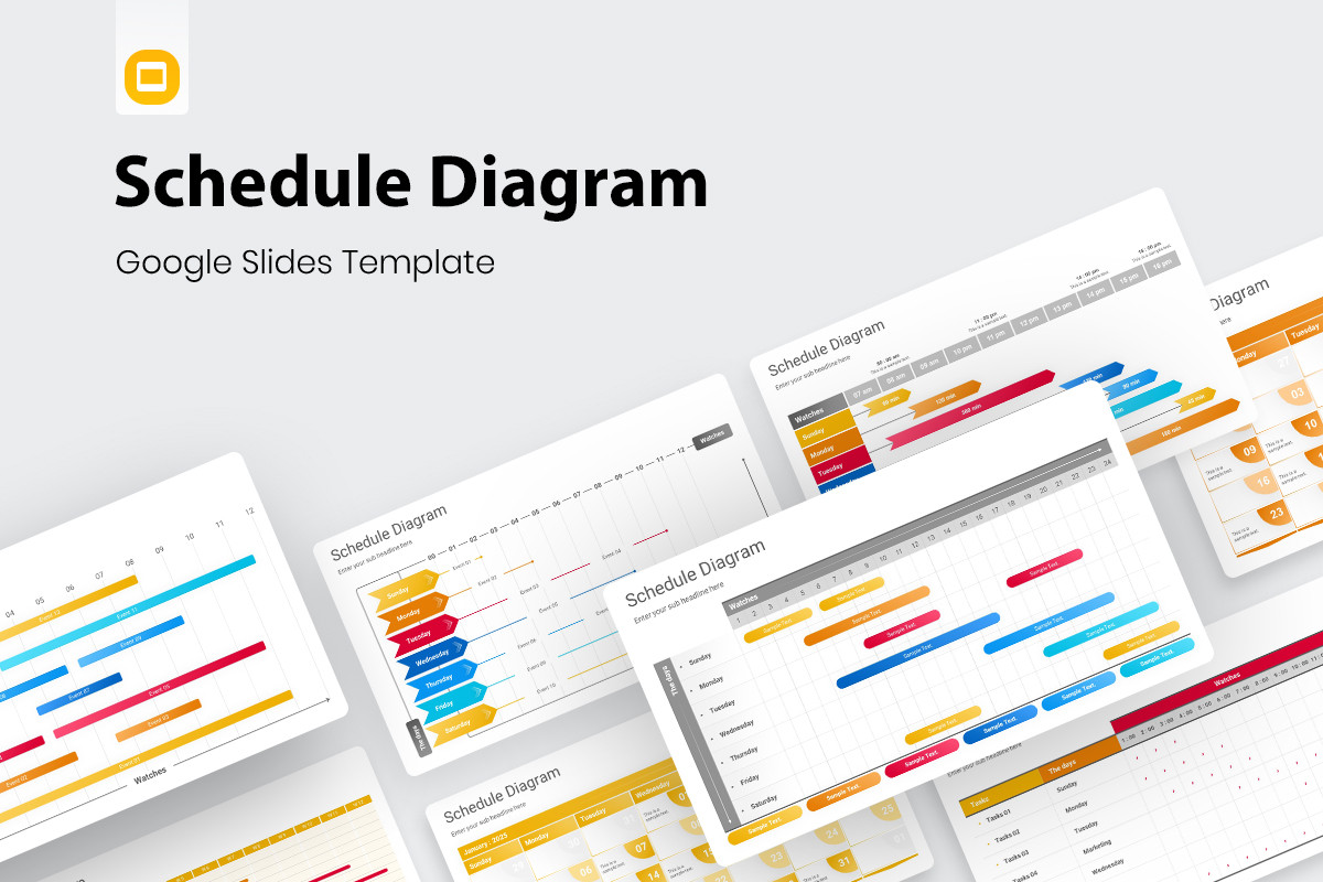 Schedule Diagram Google Slides Presentation Template | Nulivo Market