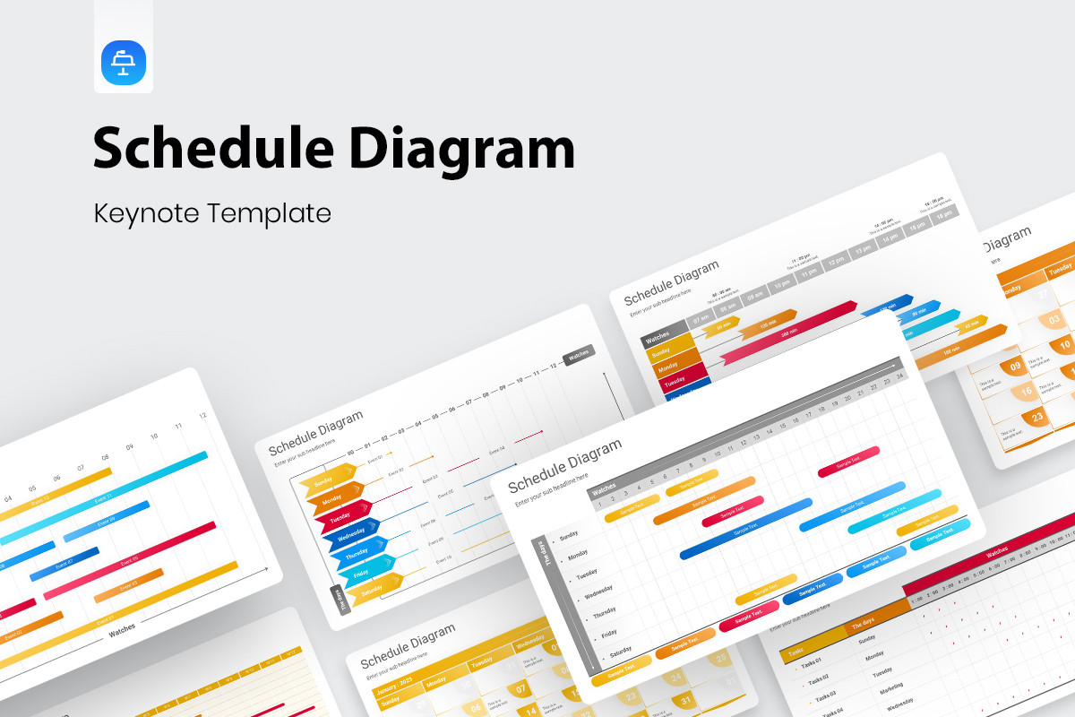 Schedule Diagram Keynote Presentation Template | Nulivo Market