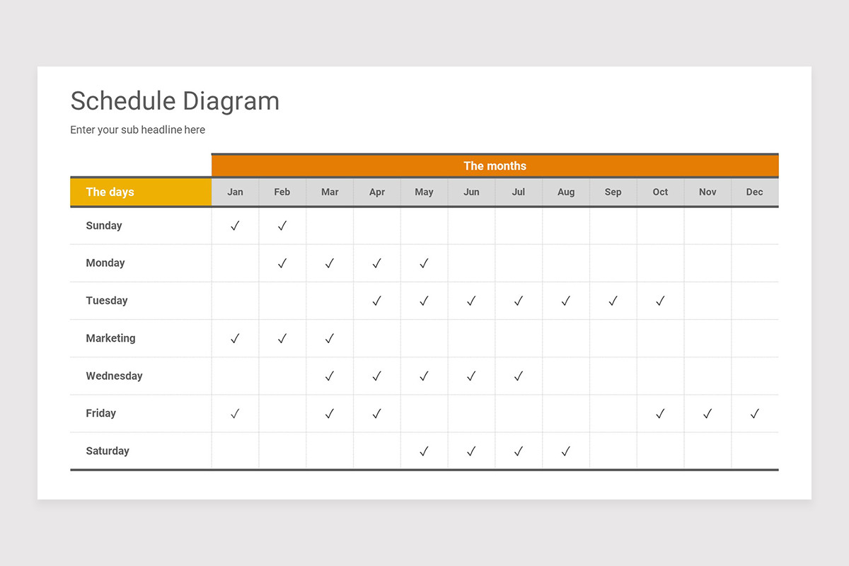 Schedule Diagram Keynote Presentation Template | Nulivo Market