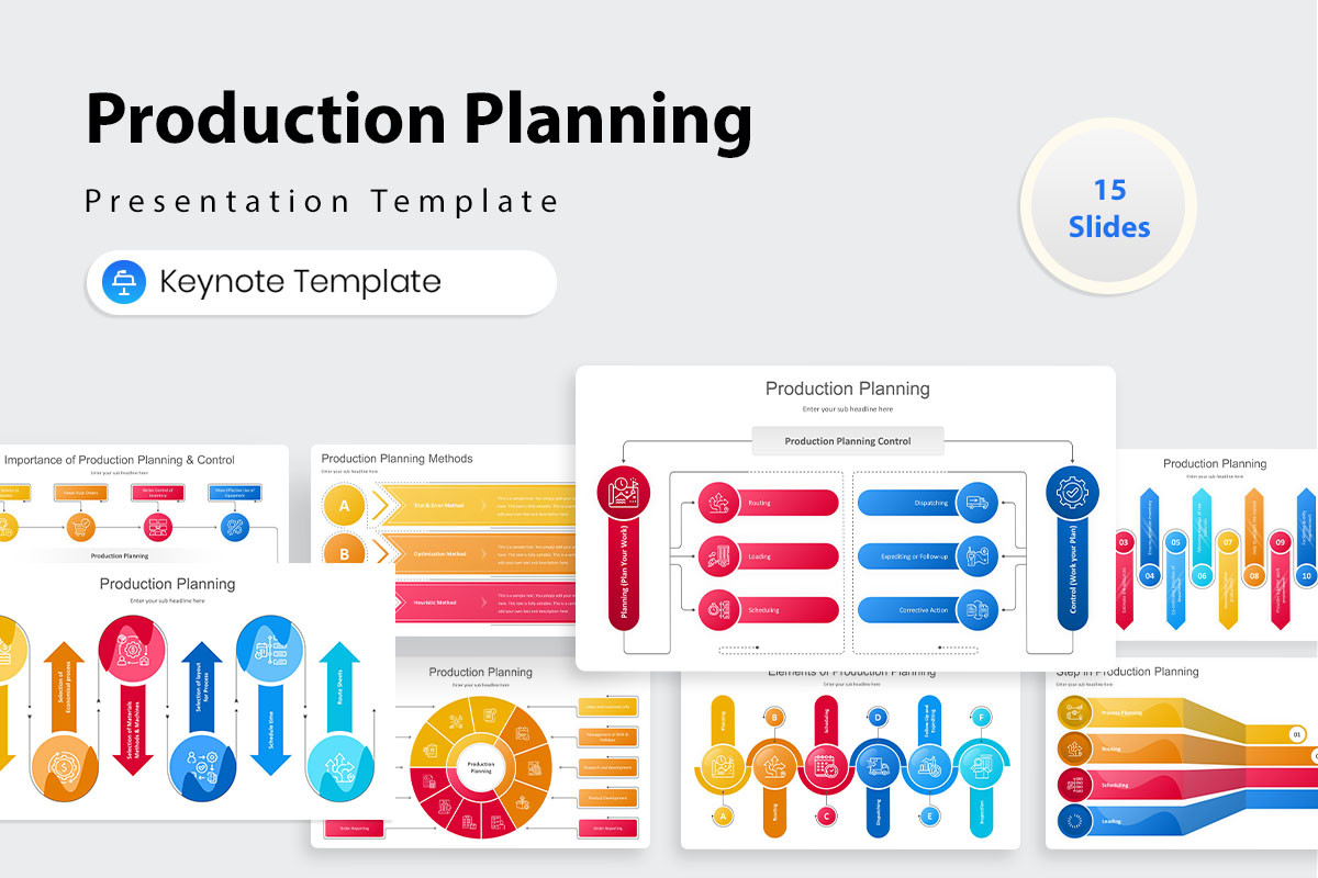 Production Planning Keynote Presentation Template | Nulivo Market