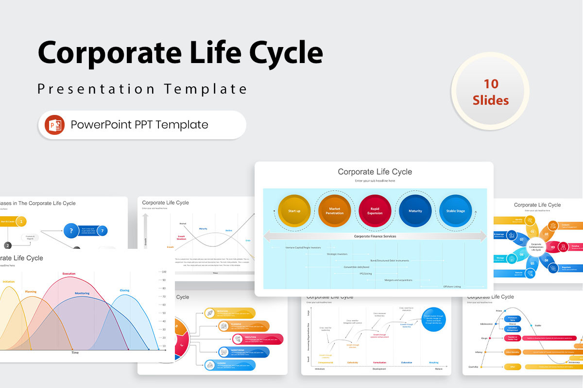 Corporate Life Cycle PowerPoint Presentation Template | Nulivo Market