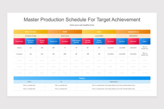 Master Production Schedule PowerPoint Presentation Template | Nulivo Market