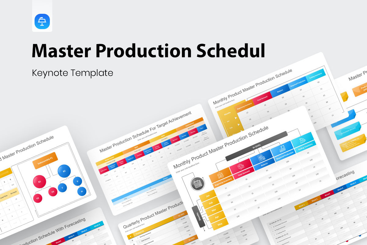 Master Production Schedule Keynote Presentation Template | Nulivo Market