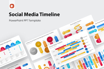 Social Media Timeline PowerPoint Presentation Template | Nulivo Market