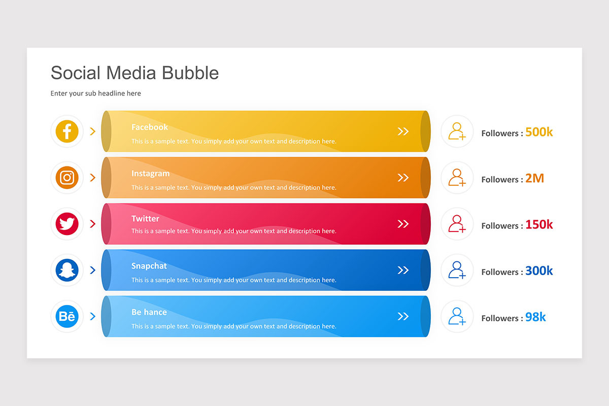 Social Media Bubble Google Slides Presentation Template | Nulivo Market