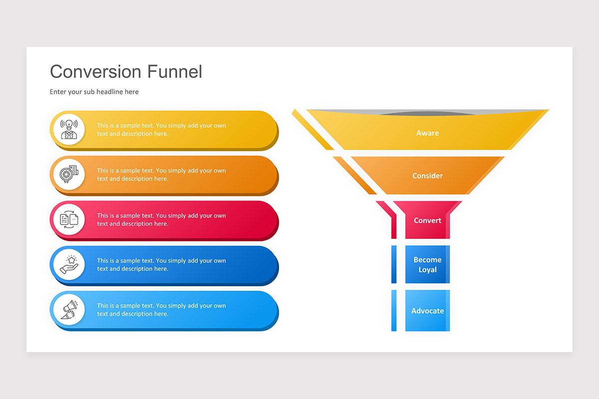 Conversion Funnel PowerPoint Presentation Template | Nulivo Market