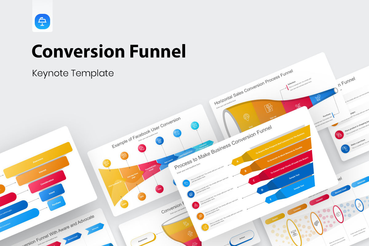 Conversion Funnel Keynote Presentation Template | Nulivo Market