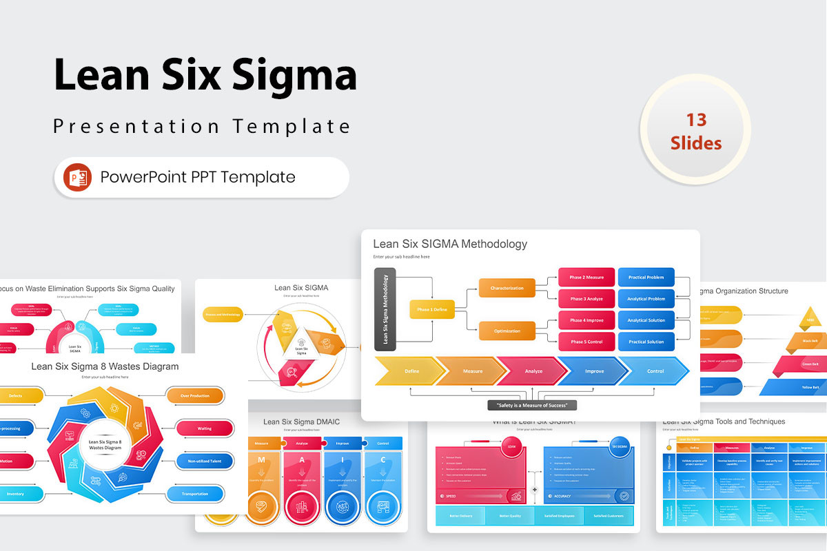 Lean Six Sigma PowerPoint Presentation Template | Nulivo Market