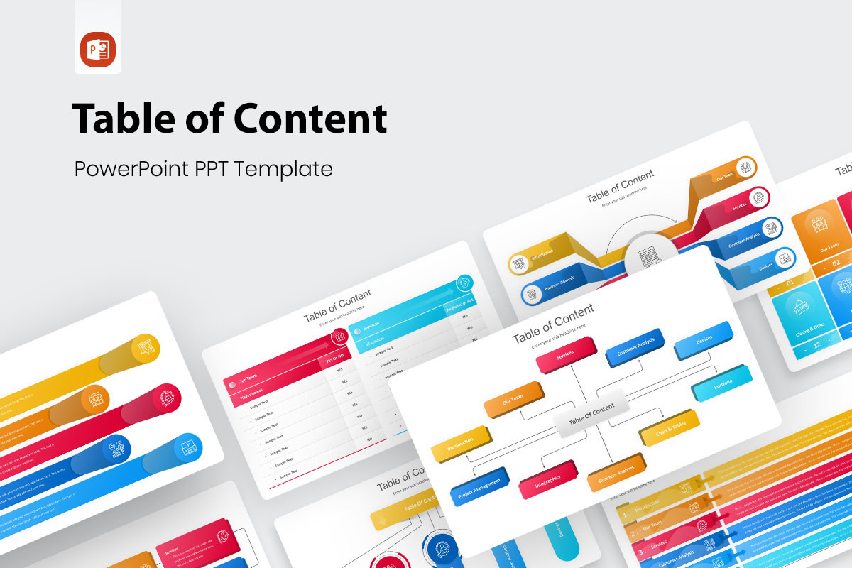 Table of Content PowerPoint Presentation Template | Nulivo Market