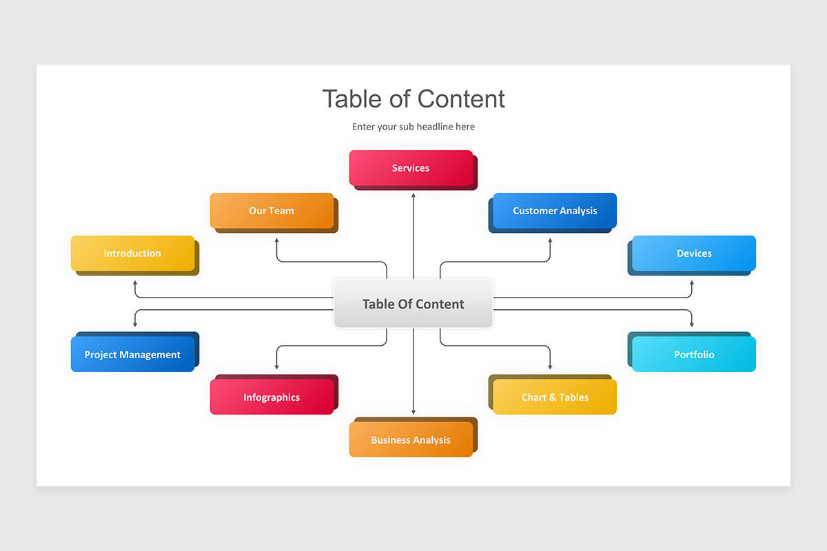 Table of Content PowerPoint Presentation Template | Nulivo Market