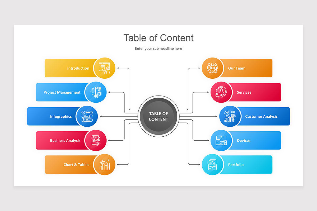 Table of Content PowerPoint Presentation Template | Nulivo Market