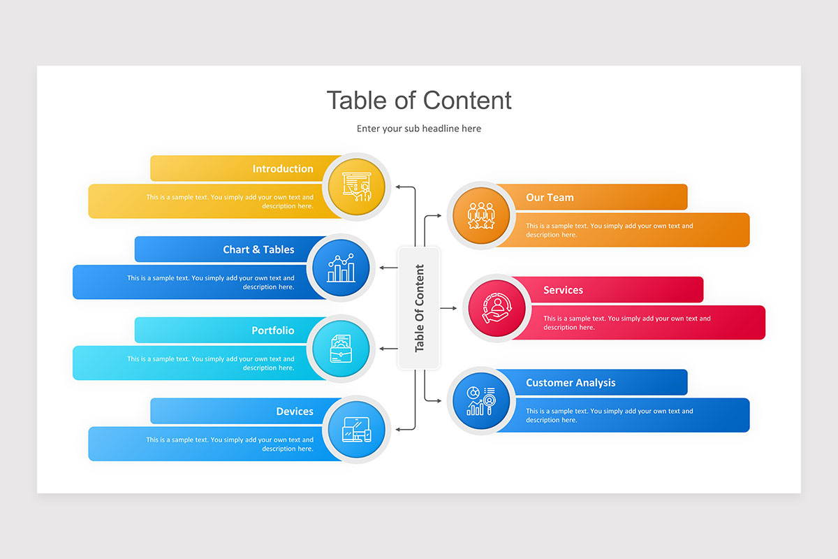 Table of Content PowerPoint Presentation Template | Nulivo Market