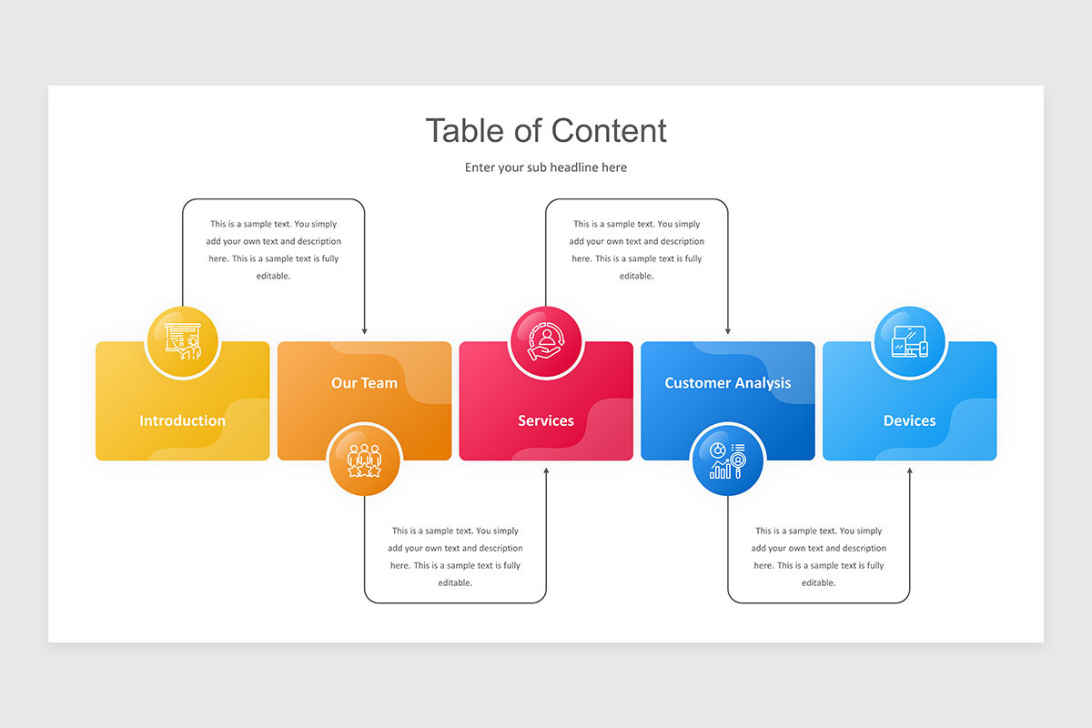 Table of Content PowerPoint Presentation Template | Nulivo Market