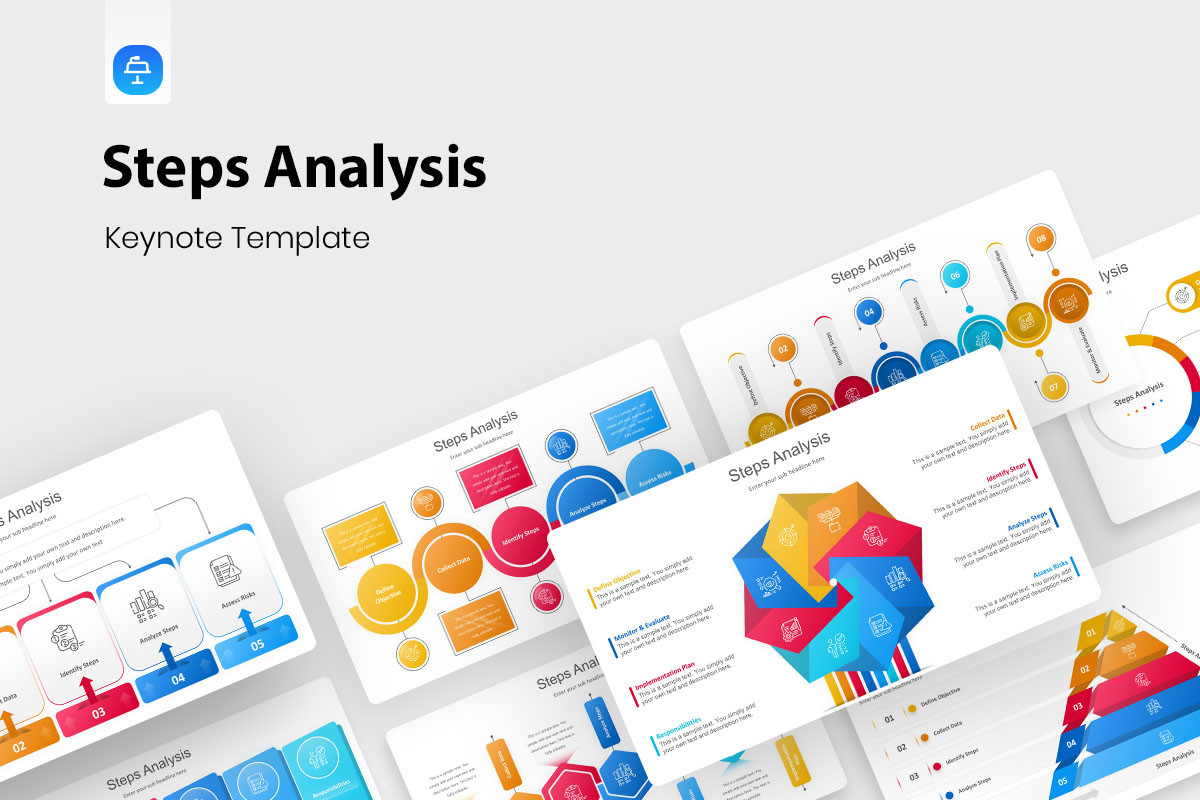 Steps Analysis Keynote Presentation Template | Nulivo Market