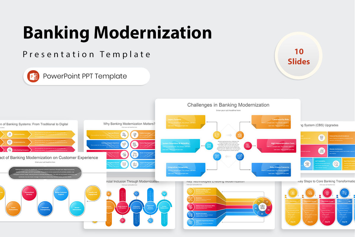 Banking Modernization PowerPoint Presentation Template | Nulivo Market