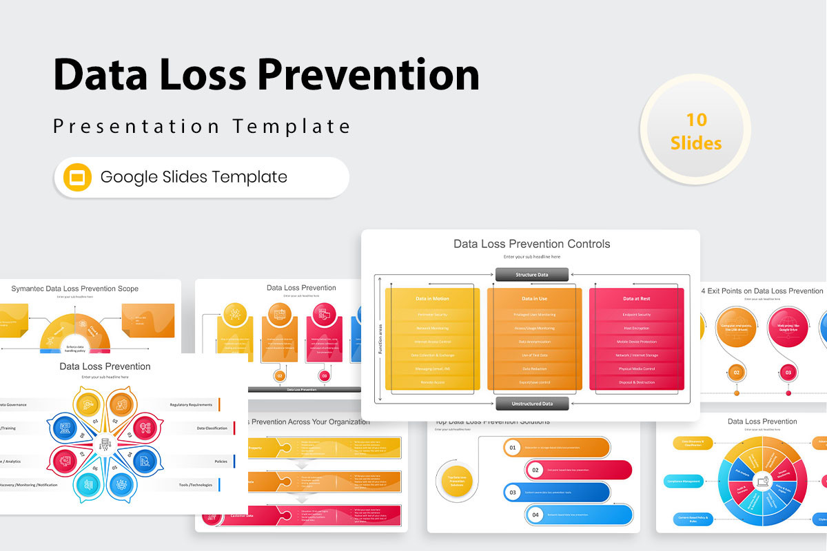 Data Loss Prevention Google Slides Presentation Template | Nulivo Market