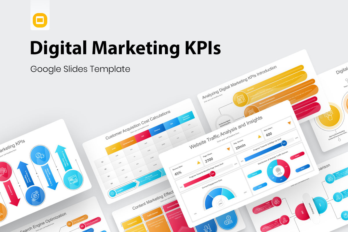 Digital Marketing KPIs Google Slides Presentation Template | Nulivo Market